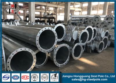 China Octagonal Electric Steel Pole , Steel Anti Corrosive power distribution poles Q345 for sale