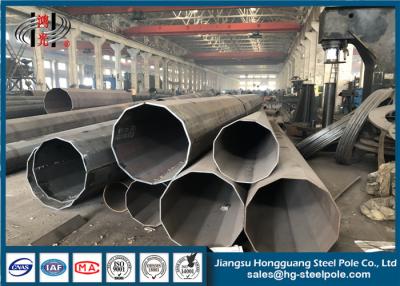 China Flange Electrical 20m Steel Tubular Pole For Distribution Line for sale