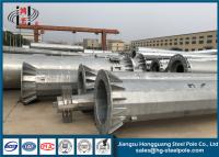 China Polygonal Electrical Power Pole For 110KV Medium Voltage Transmission Flange Mode for sale