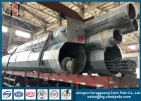 China Galvanised Steel Q235 220KV Electrical Service Pole for sale