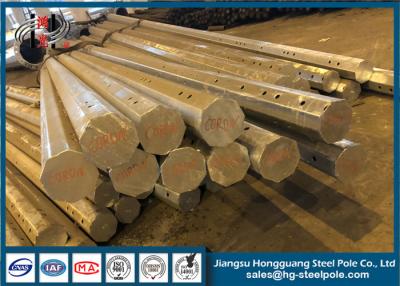 China Flange Mode Steel 3.0mm 69KV Electrical Power Pole for sale