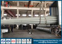 China AWS D1.1 Q460 Hot Dip Galvanized Metal Pole 12 Sides Flange Connection for sale