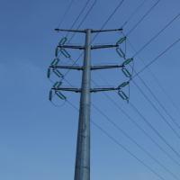 China Octagonal 15m Height Metal Steel Distribution Poles For Floodlighting for sale