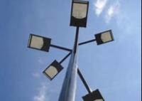 China 35m Polygonal  Galvanized Street Light Pole Overlap Connection For Sport Court for sale