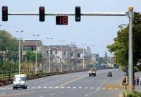 China Hot Roll 10m Single Arm Traffic Signal Steel Tubular Pole for sale