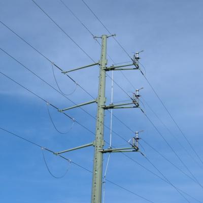 China Flange Connection Galvanized Electrical Poles For Power Transmission for sale