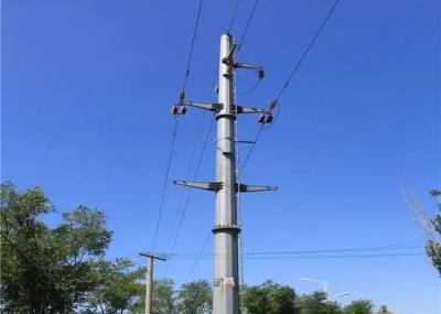 China 20mm Philippine Flange Electrical Power Pole Hot Dip Galvanized Steel post for sale