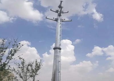 China 500KV Hexadecagon Galvanized Steel Utility Electric Power Pole For Transmission Line for sale