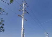 China Electrical Steel Transmission Line Tubular Power Pole With Anchor Bolt Q235 for sale