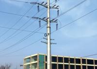 China Scar Electrical Power Transmission Steel Poles 35KV With Flange Connection for sale