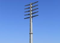 China No Fissure Galvanized Electrical Power Pole 33KV For Power Transmission for sale