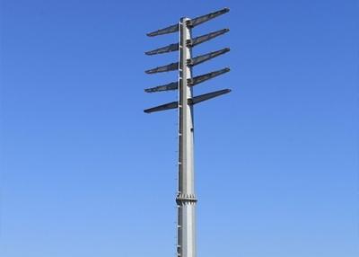 China No Fissure Galvanized Electrical Power Pole 33KV For Power Transmission for sale