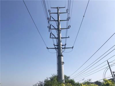 China 69KV Anti Corrosive Tower Electric Power Galvanized Transmission Line Pole for sale
