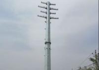 China Q235 Hot Roll Steel High Voltage Electric Power Communication Pole Hot Dip Galvanized for sale