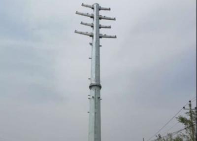 China Q235 Hot Roll Steel High Voltage Electric Power Communication Pole Hot Dip Galvanized for sale