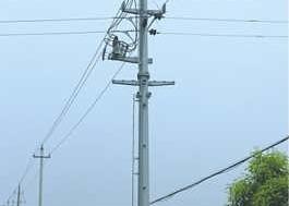 China Steel Tapered Electrical Power Pole 220KV Anti Corrosive Power Transmission Pole for sale