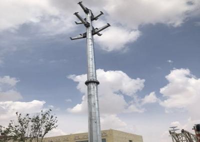 China AWS D 1.1 Galvanized Steel Electrical Power Pole For Power Distribution Equipment for sale