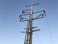 China 40FT 8 Sides Galvanized Steel Electrical Power Pole With Luminous Painting for sale