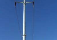 China Flangeconnection Q345 Round Electrical Power Pole Transmission With AWS D 1.1 Standard for sale