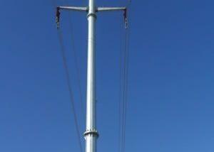 China Flangeconnection Q345 Round Electrical Power Pole Transmission With AWS D 1.1 Standard for sale