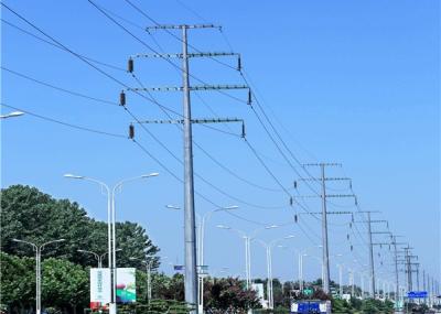 China Q460 Conical Electrical Power Pole Telecommunication Steel Poles Hot Dip Galvanized for sale