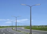 China Height 8M Electrical Galvanized Street Lighting Pole With LED Lamp For Outdoor Lighting for sale