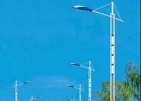 China Stainless Single Arm Solar Outdoor Street Light Poles Lamp Post Decorative With Brackets for sale