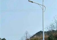 China Conical Galvanized Metal Used Street Lighting Steel Poles Flange Connection for sale