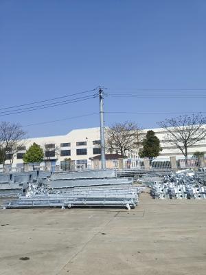 China Polygonal Galvanised Lamp Post Steel Tubular Pole 40FT Metal Outdoor 69KV for sale