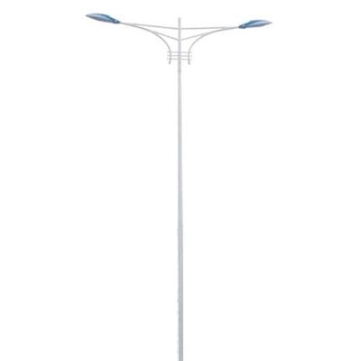 China 4m Octagonal Double Arm Street Lamp Pole Hot Dip Galvanized for sale