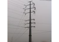 China 16m Galvanized Steel Electrical Power Pole Tubular With Flange Mode Transmission for sale