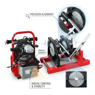 China Dual Clamp 110mm HDPE Manual Butt Welder Single Phase Compact for sale