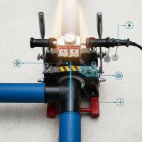 China PPH Plastic Pipe Butt Fusion Welder 75mm Manual Mini for sale