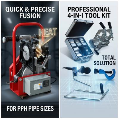 China 50mm Polyethylene Pipe Manual Butt Welder | HDPE Fusion Machine 220V for sale