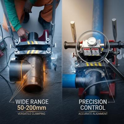 China PPH Plastic Pipe Butt Fusion Welder 75mm Manual Mini for sale