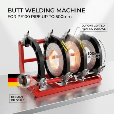 China 630-1200mm HDPE Butt Fusion Welder | DVS2207 Hydraulic Machine for sale