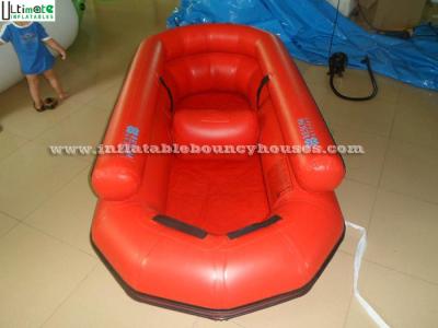 China Custom Made Lake Inflatable Rubber Boat 2.4m x 1.28m Lead Free PVC Tarpaulin for sale