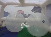 China Adults energy challenge running inflatable obstacle tent with transparent balls inside for sale