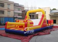 China Commercial Kids Inflatable Obstacle Course 37ft Long with Pillows Slides Tunnels for sale