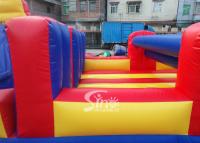 China Commercial Kids Inflatable Obstacle Course 37ft Long with Pillows Slides Tunnels for sale