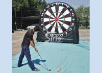 China 3m High 3in1 Giant Inflatable Golf Dart Board with Support Base for Kids and Adults for sale