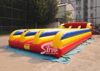 China Commercial 3 Lane Inflatable Bungee Run 610gsm PVC for Outdoor Interactive Sports for sale