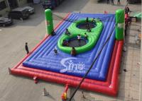 China Commercial Inflatable Bossaball Court 16x10m with Center Trampolines for Adults for sale