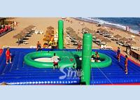 China Commercial Inflatable Bossaball Court 16x10m with Center Trampolines for Adults for sale