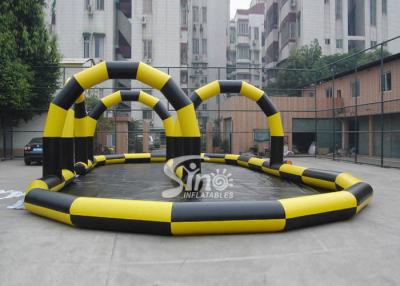 China Custom Inflatable Race Track 20x8x4m for Go Karts Zorb Balls Outdoor Commercial Use for sale