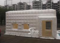 China 6x6m small white pvc inflatable cube tent with removable windows on 4 sides for sale