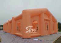 China 23x8m Orange Inflatable Rectangle Tent PVC Coated Nylon Commercial Outdoor Event Tent for sale
