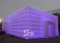 China 20x11m Large Cube Inflatable Wedding Party Tent with LED Lights 300kg for sale