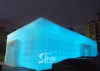 China 20x11m Large Cube Inflatable Wedding Party Tent with LED Lights 300kg for sale