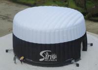 China White Black Giant Round Palace LED Inflatable Tent 15m PVC Coated Nylon for Outdoor Events for sale